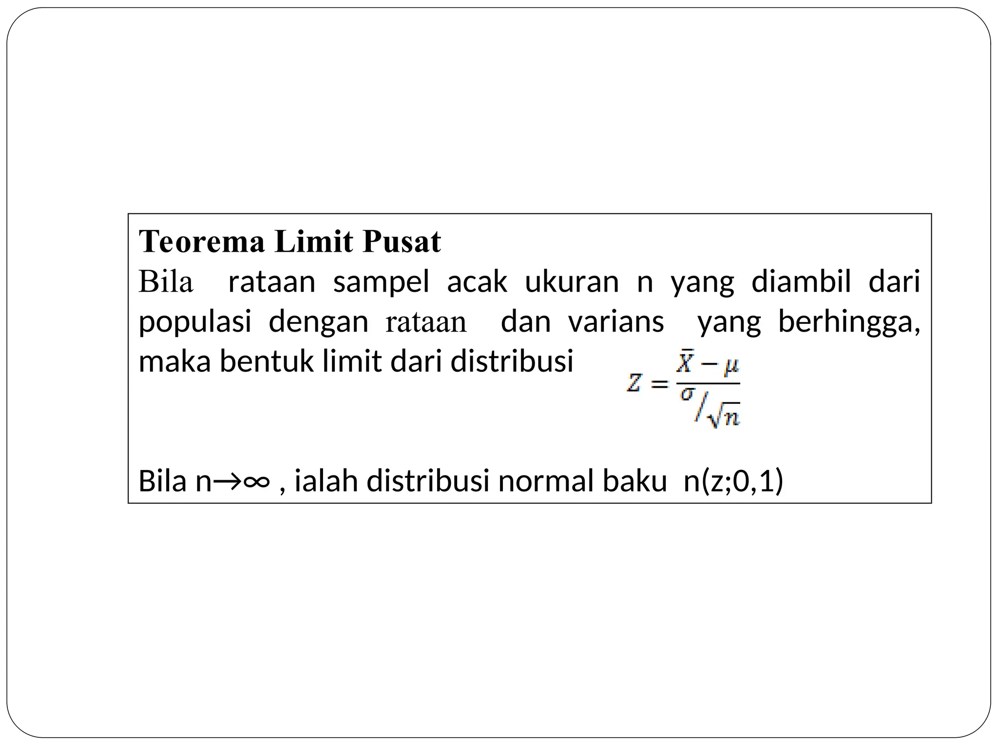 statistika inferensi distribusi sampling | PPT