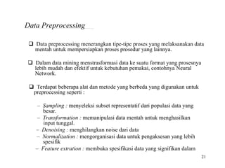 Pertemuan 4 Arsitektur dan model data mining | PPT