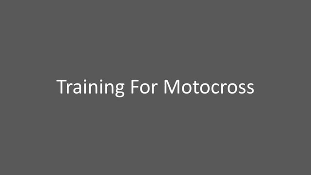 Motocross Training | PPT