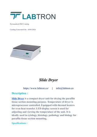 Slide Dryer | PDF