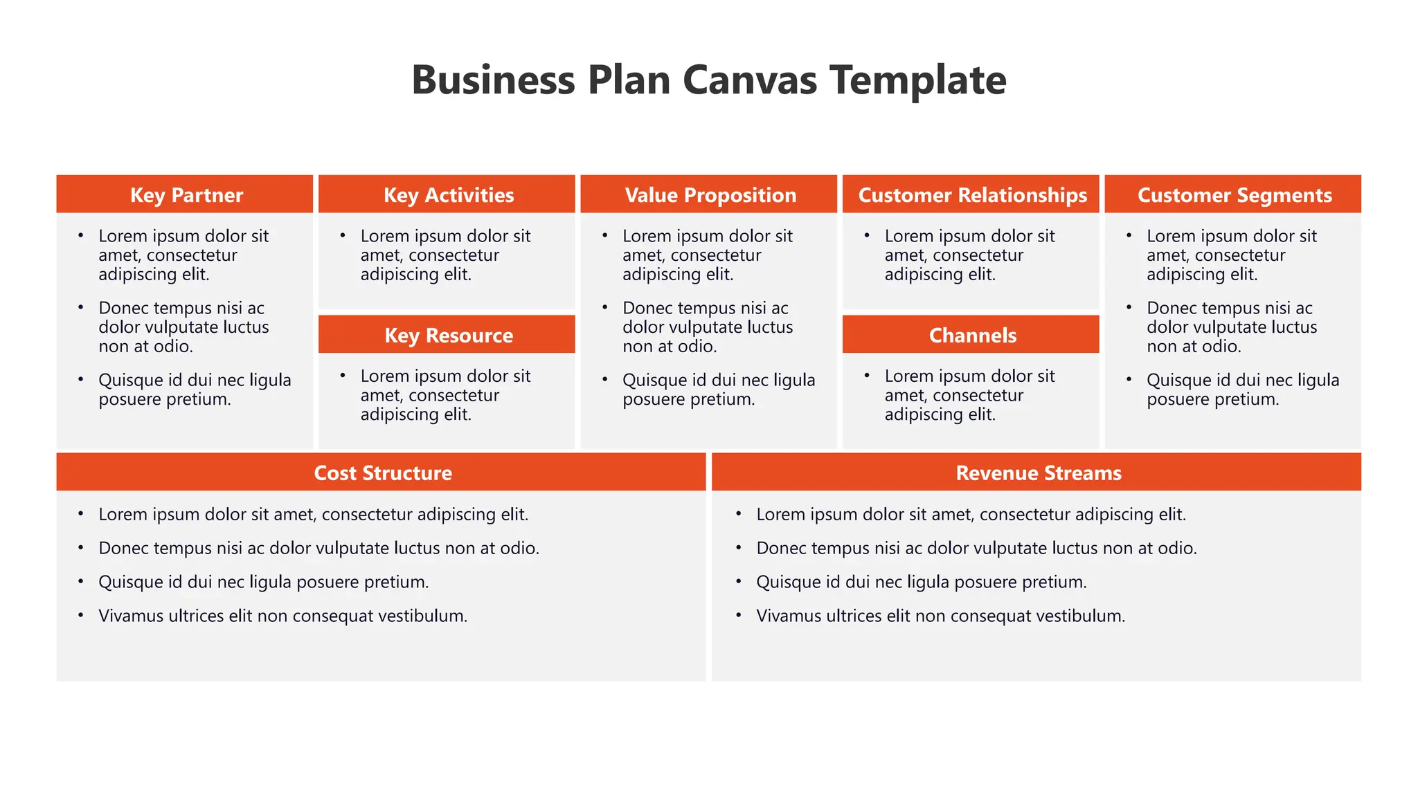 Business Plan Canvas Template----------- | PPTX