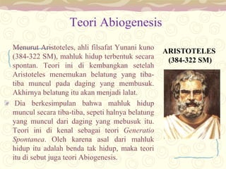 evolusi asal usul kehidupan | PPTX