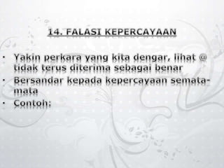 Kesalahan Berfikir (Falasi) | PPTX