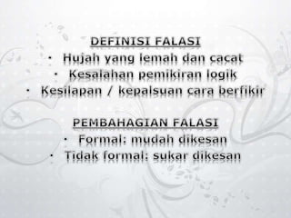 Kesalahan Berfikir (Falasi) | PPTX