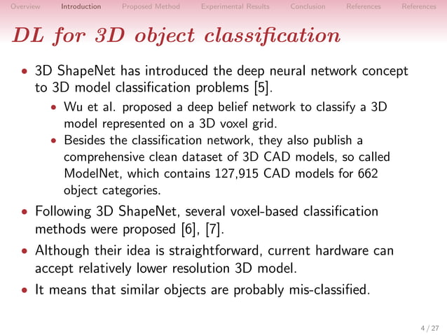 Deep Convolutional 3D Object Classification from a Single Depth Image and Its Normal Map | PPT