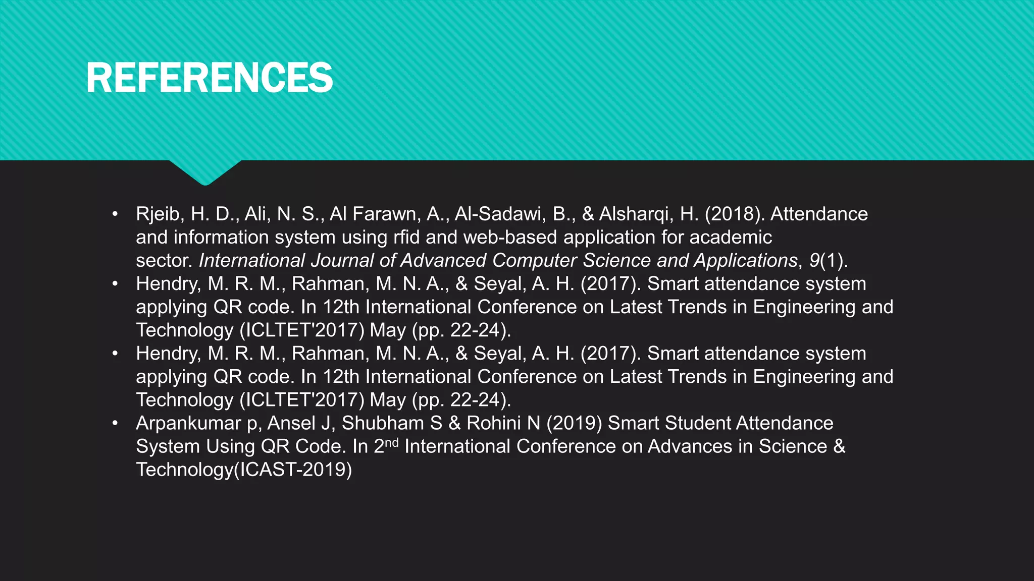 Smart Attendance System using QR Code with SMS Notification | PPTX