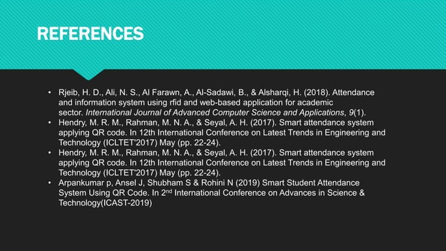 Smart Attendance System using QR Code with SMS Notification | PPTX | Databases | Computer ...