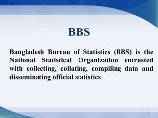 BBS - Bangladesh Bureau Of Statistics presented by a group of students ...