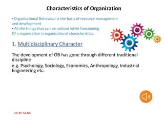 Organizational Characteristics and Design ppt | PPT