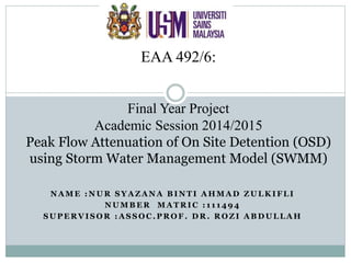OSD using SWMM... | PPT