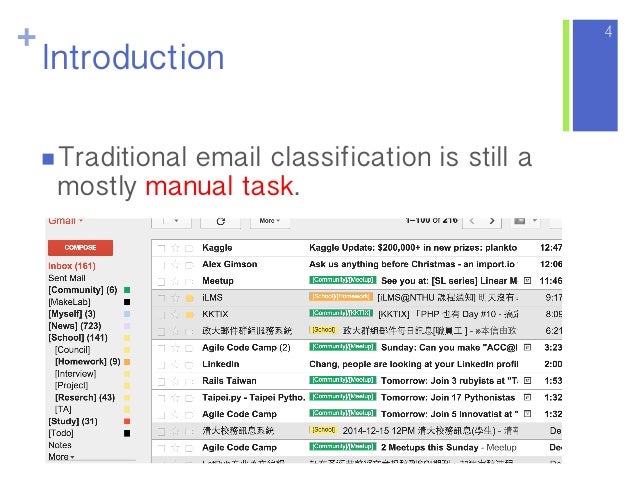 How many folders do you really need ? Classifying email into a handfu…