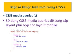 Bài giảng HTML5-CSS3 | PDF