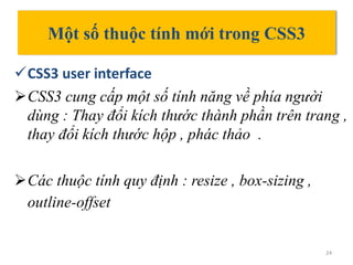 Bài giảng HTML5-CSS3 | PDF