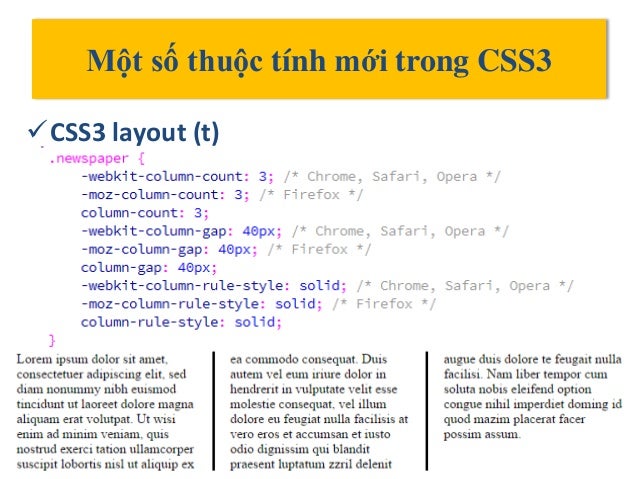 Bài giảng HTML5-CSS3