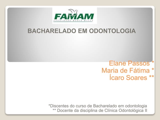 Manejo de pacientes portadores de Sindrome de Down na Odontologia - CO2 ...