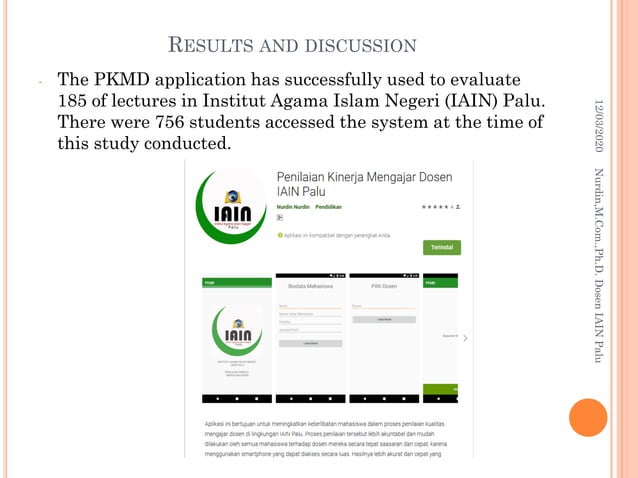 Implementation of Teaching Quality Assessment System Using Android | PPT