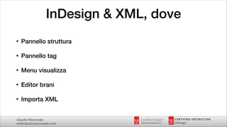 InDesign e XML, impaginare una base dati | PPT