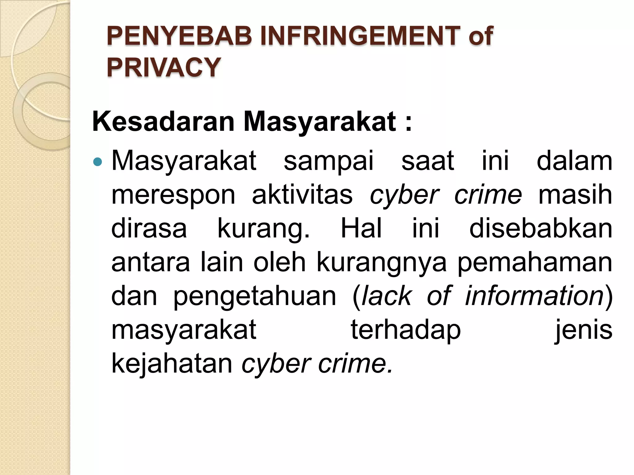 Slide infringement of privacy | PPTX