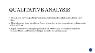 Instrumentation presentation - Auger Electron Spectroscopy (AES) | PPTX