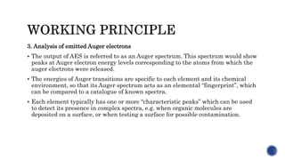 Instrumentation presentation - Auger Electron Spectroscopy (AES) | PPTX
