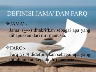 JAMA' DAN FARQ | PPTX