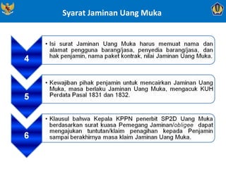 Jaminan Uang Muka PER-19/PB/2013 | PPT