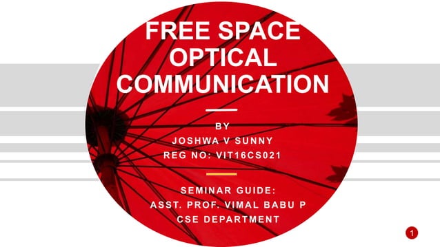 Free space optical communication (FSO) | PPT