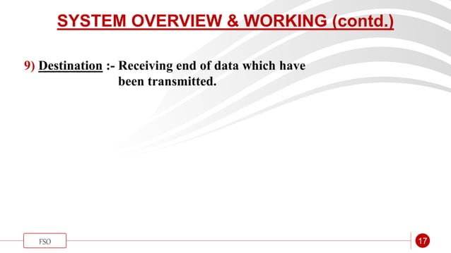 Free space optical communication (FSO) | PPTX