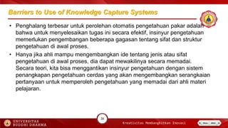 Knowledge Capture Systems: Systems that Preserve and Formalize Knowledge - Knowledge Management ...