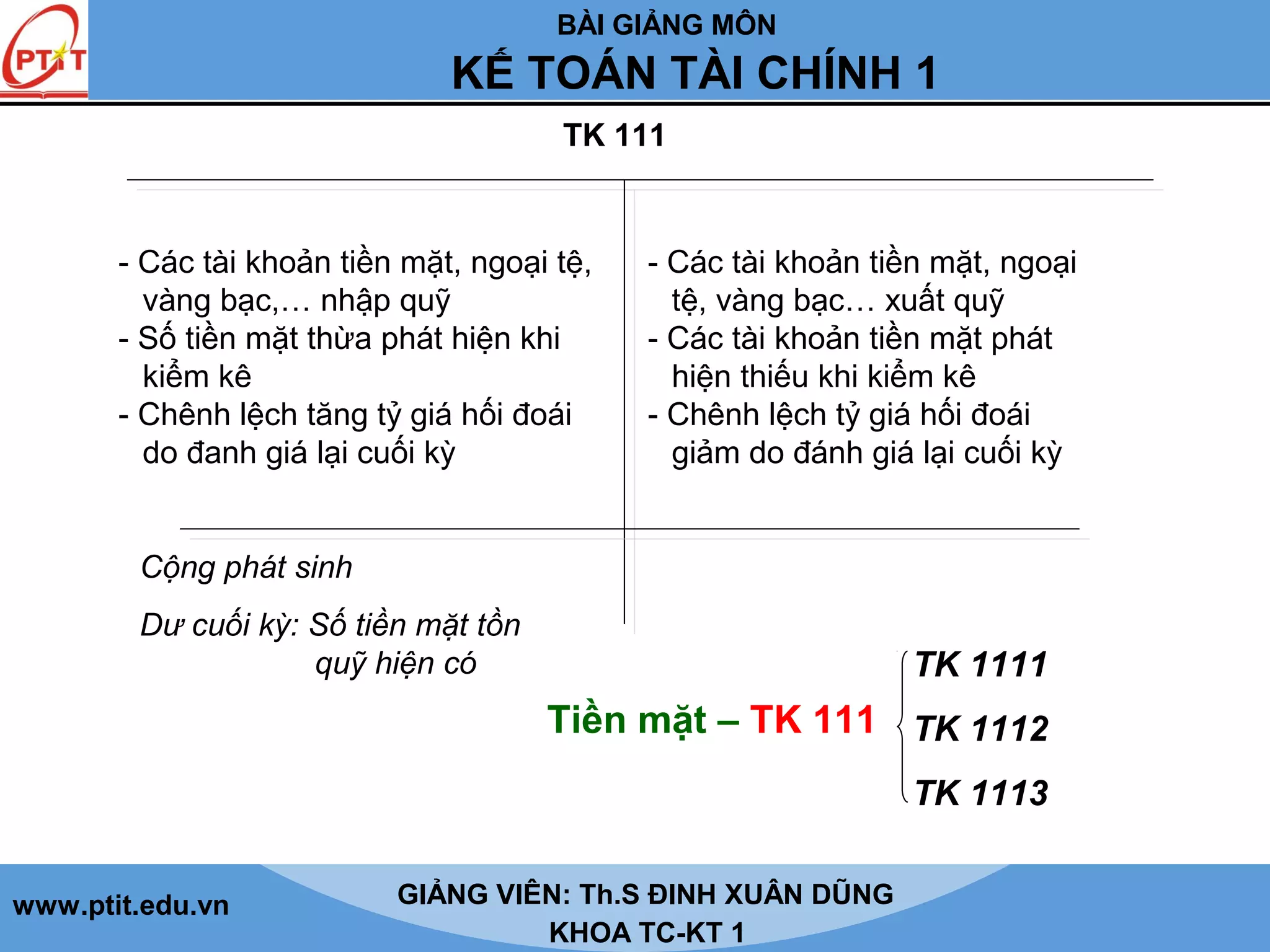 Slide ke toan tai chinh 1 | PPT