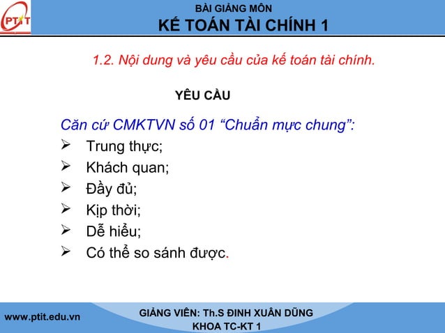 Slide ke toan tai chinh 1 | PPT
