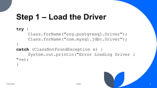 Slide Latihan JDBC | PPT