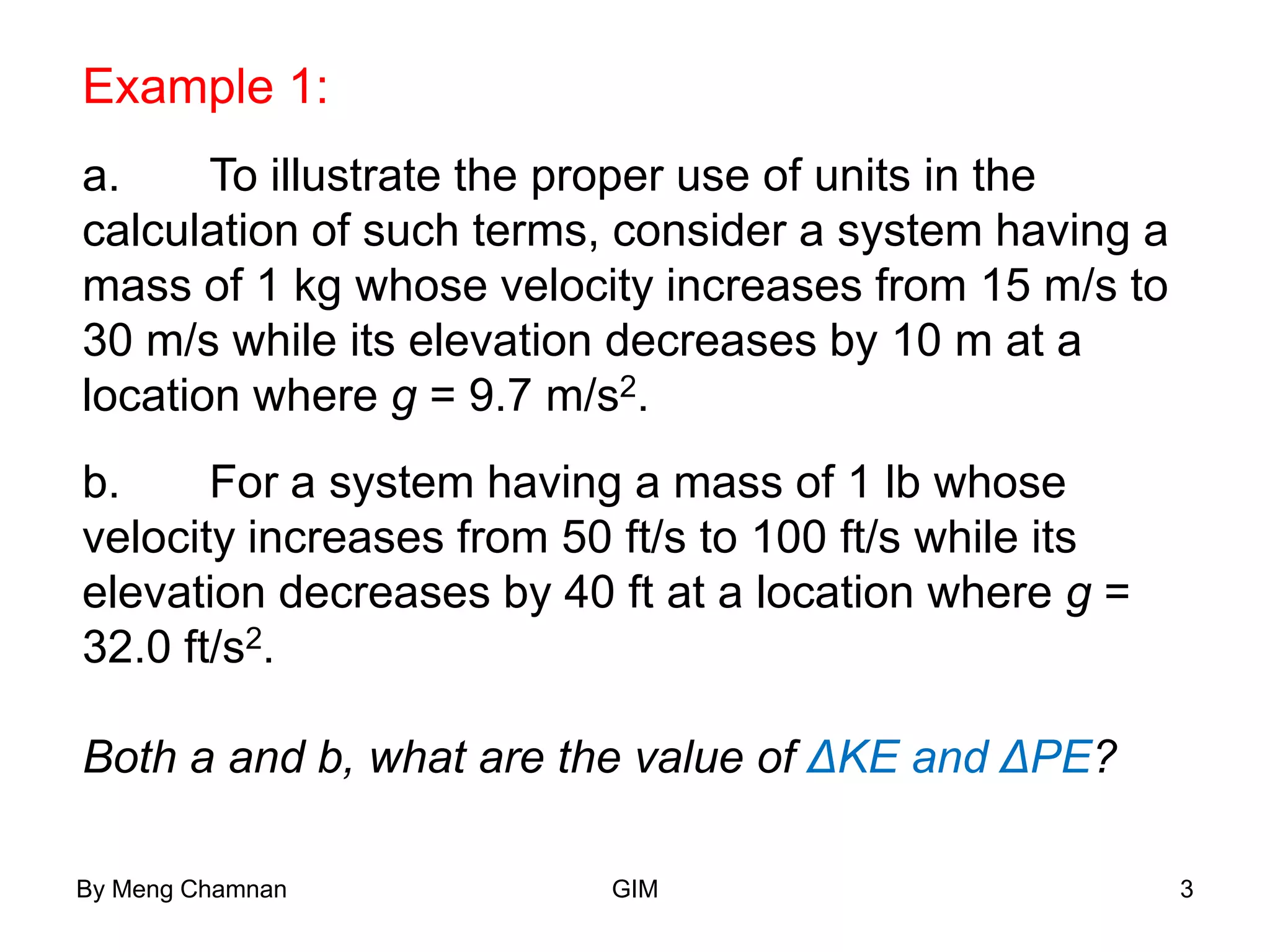 First Law of Thermodynamics: Energy Conservation For Mechanical and ...