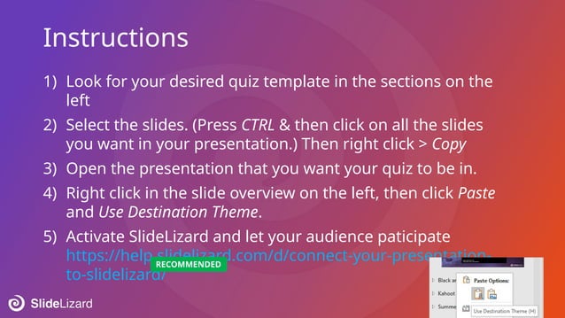 SlideLizard Quiz Templates for quiz bee.pptx | Computer Software and ...