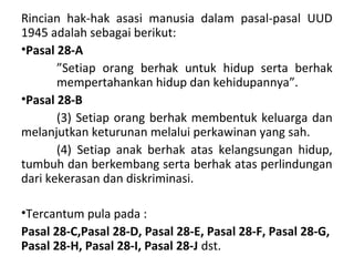 Pendidikan Pancasila - Hak Asasi Manusia Berdasarkan UUD’ 45 dan ...