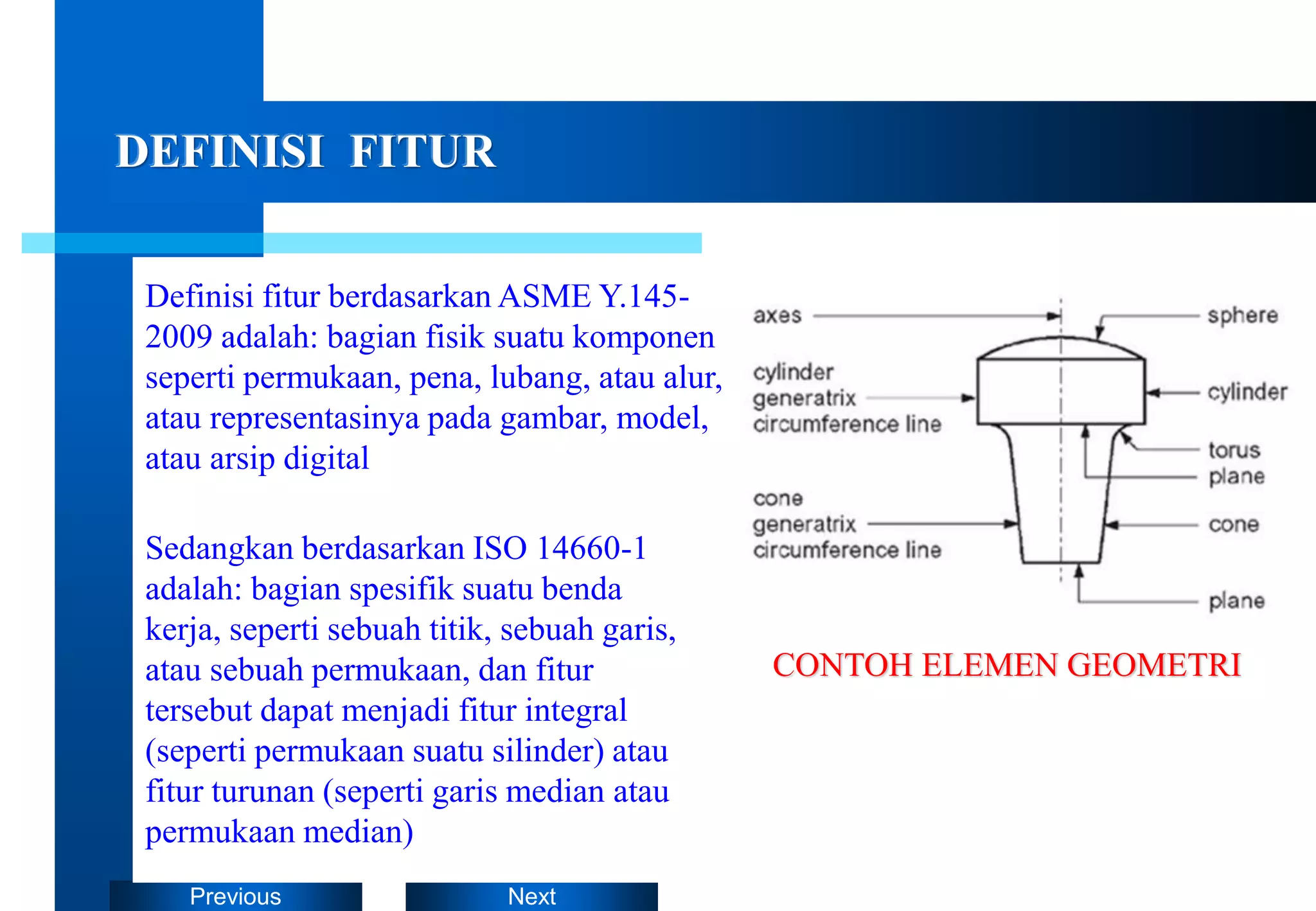 Slide man 17_Desain, Manufaktur dan Inspeksi berbasis fitur | PDF