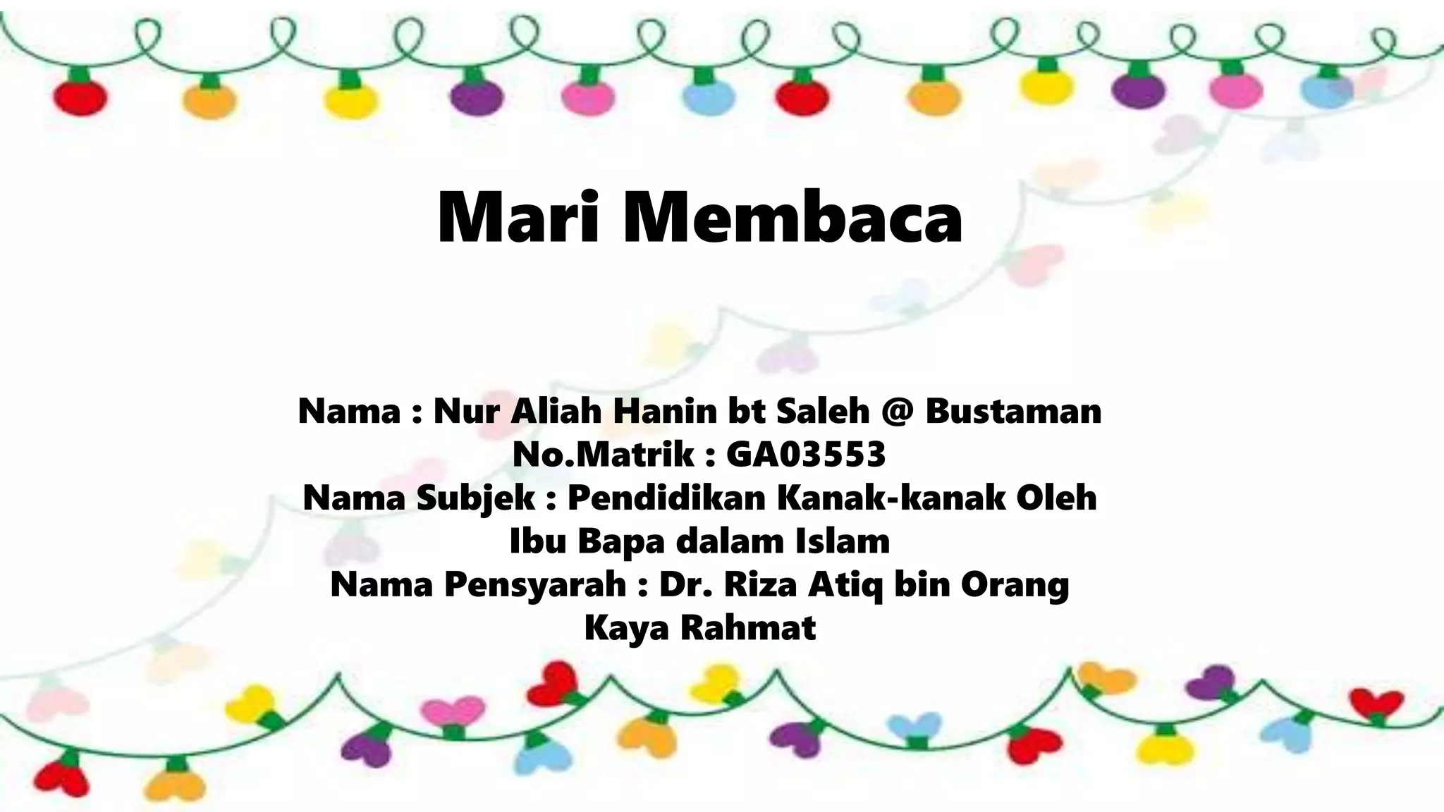 Slide mari membaca | PPT