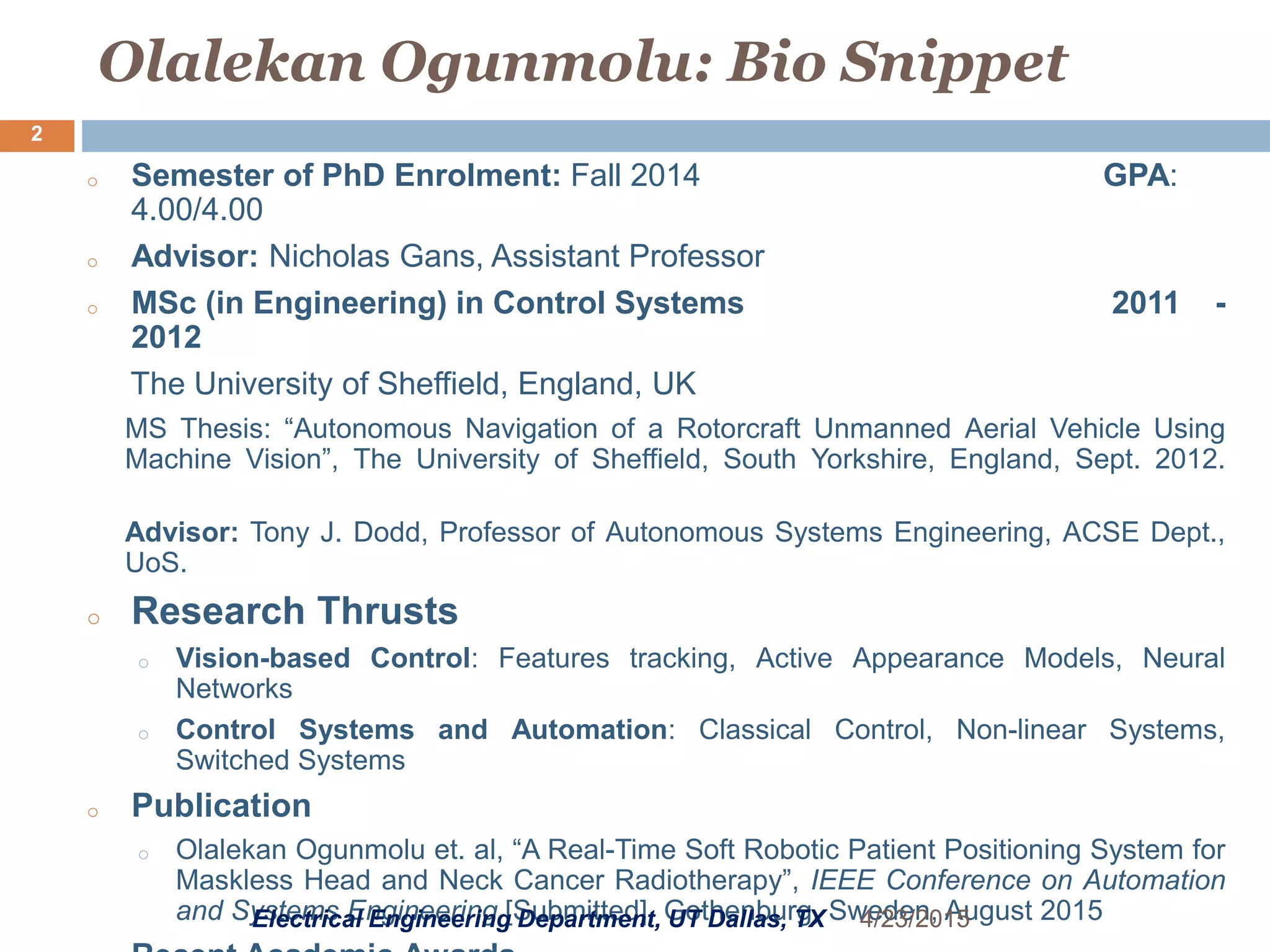 PhD Qualifying Exam Slides | PPTX