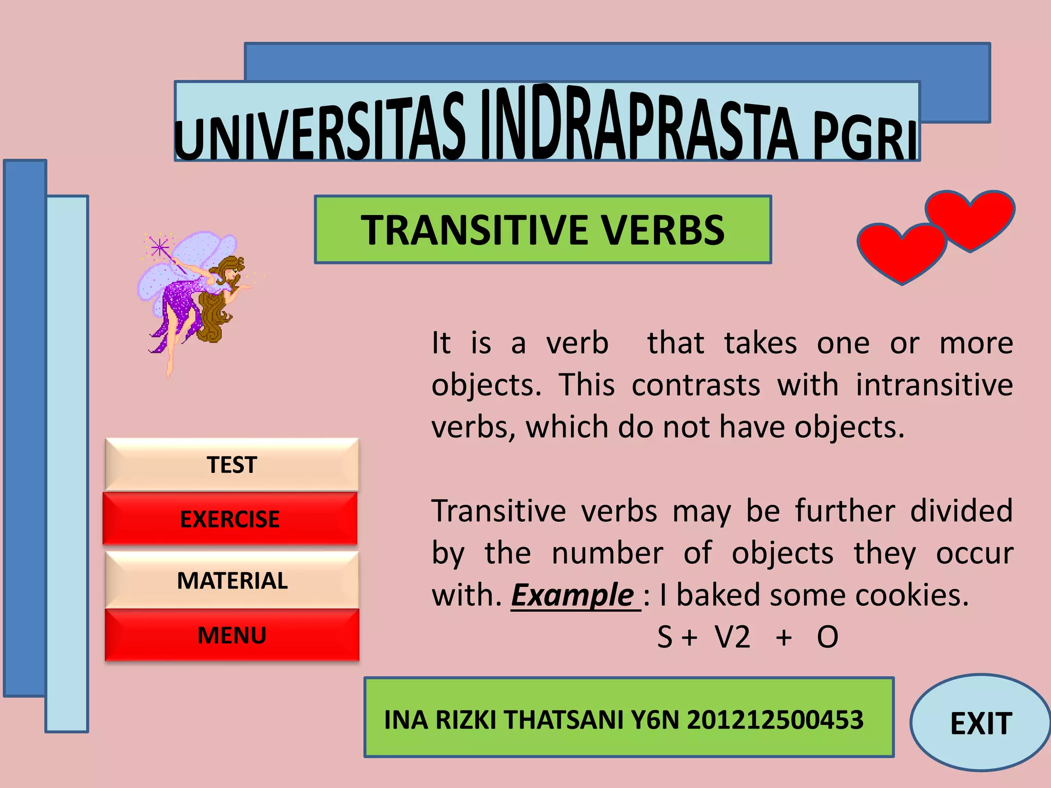 Slide master 33 transitive verbs | PPT