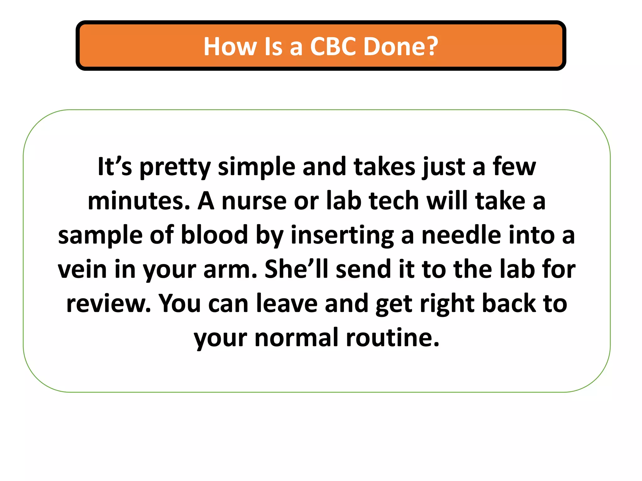 Complete Blood Count Test - Interpretation of Results | PPTX