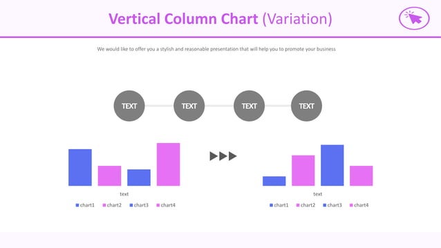 Vertical Column Chart (Variation) | PPT