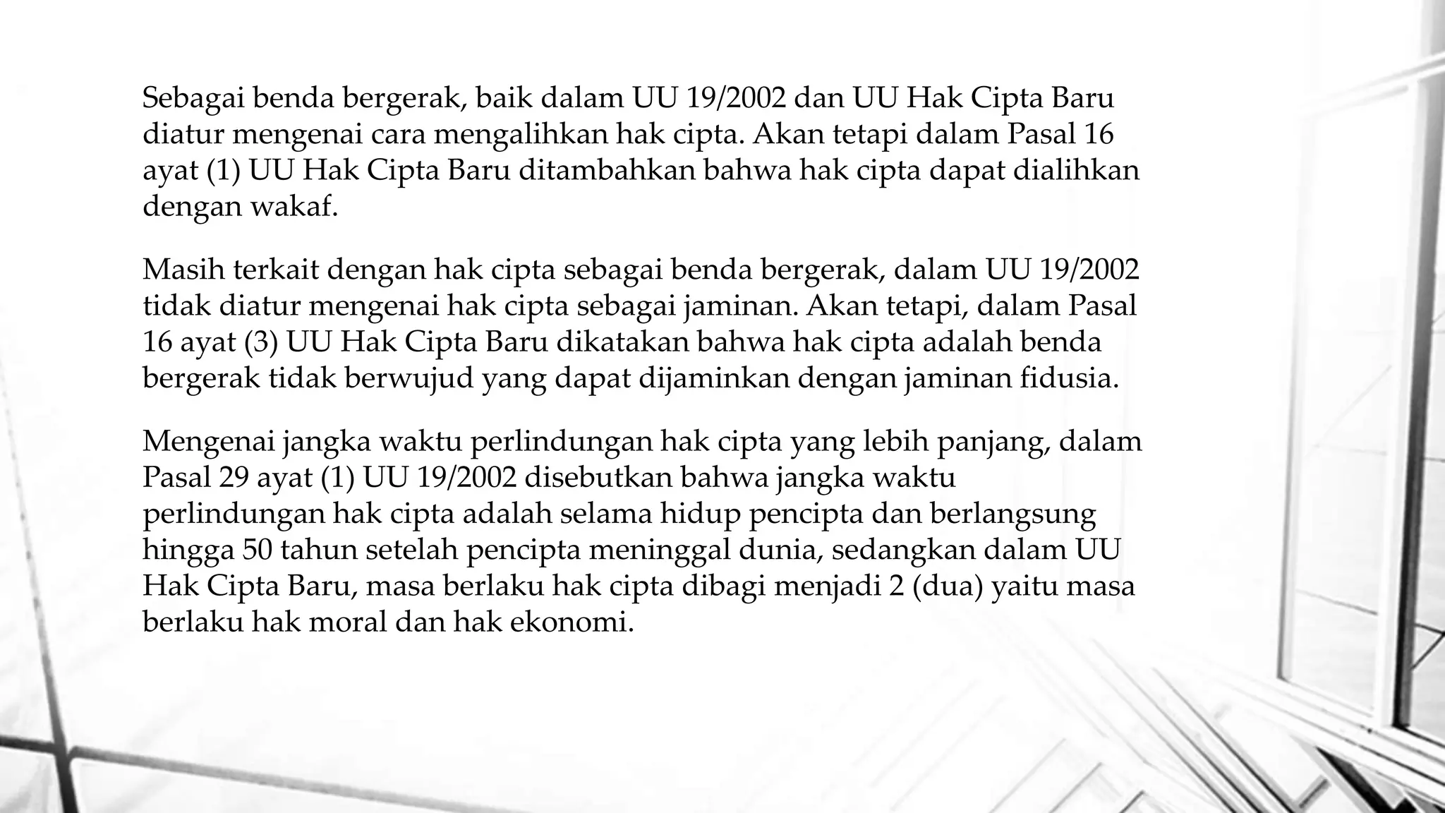 Slide mengenai hak cipta universitas dirgantara marsekal suryadarma | PPTX