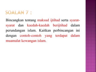 Ijtihad dalam Muamalat Kewangan | PPTX