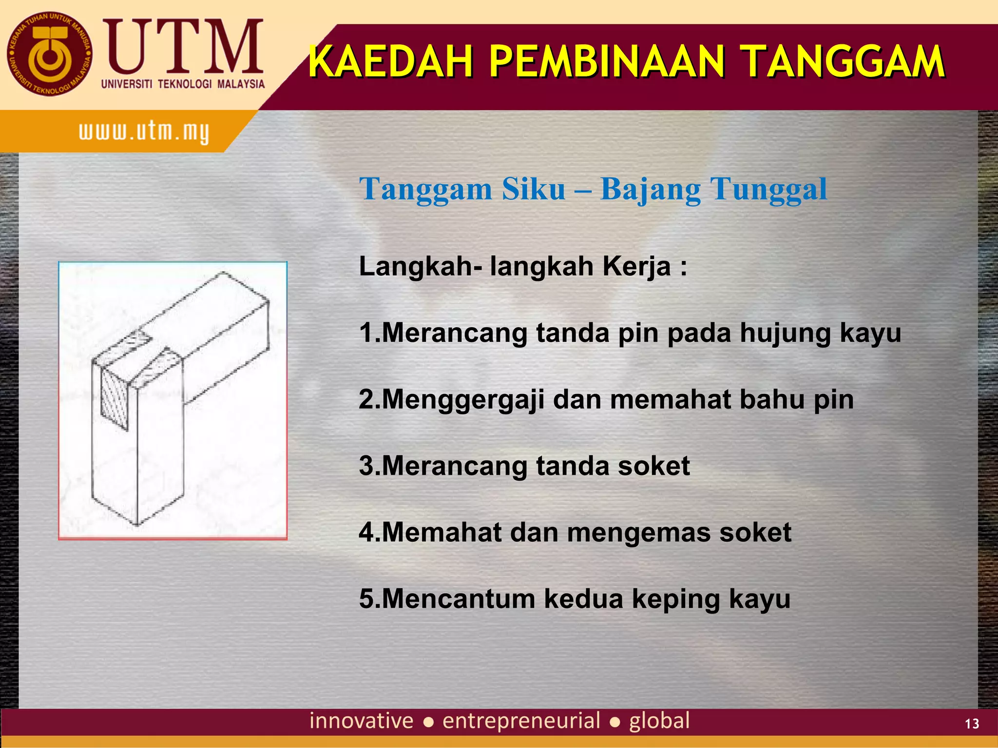 Tanggam tanggam dalam kerja kayu dan pembinaan bangunan | PPT