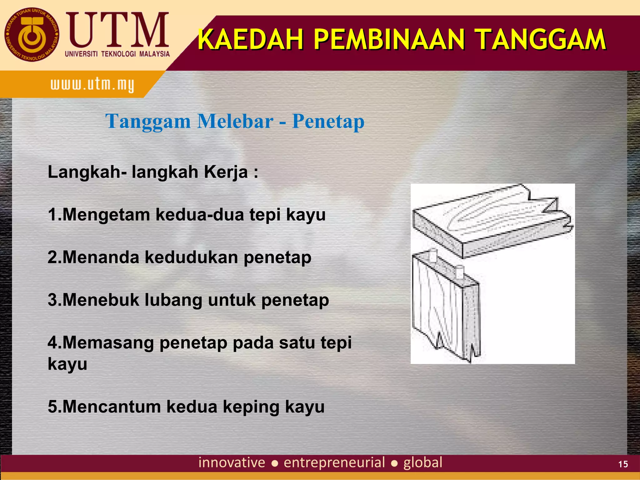 Tanggam tanggam dalam kerja kayu dan pembinaan bangunan | PPT