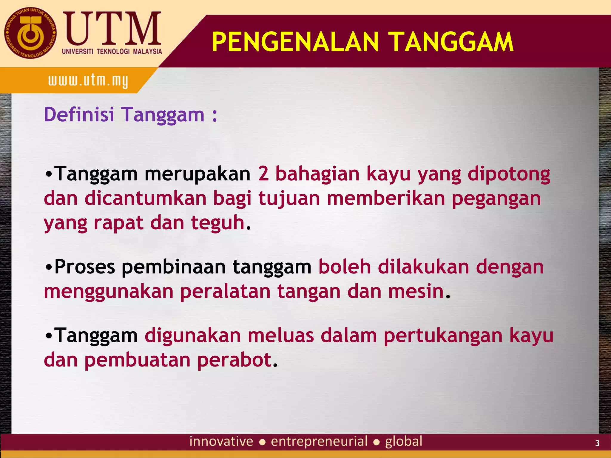 Tanggam tanggam dalam kerja kayu dan pembinaan bangunan | PPT