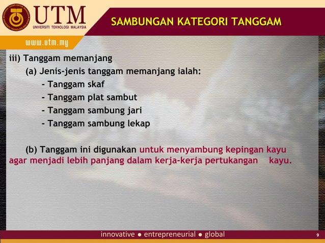Tanggam tanggam dalam kerja kayu dan pembinaan bangunan | PPT