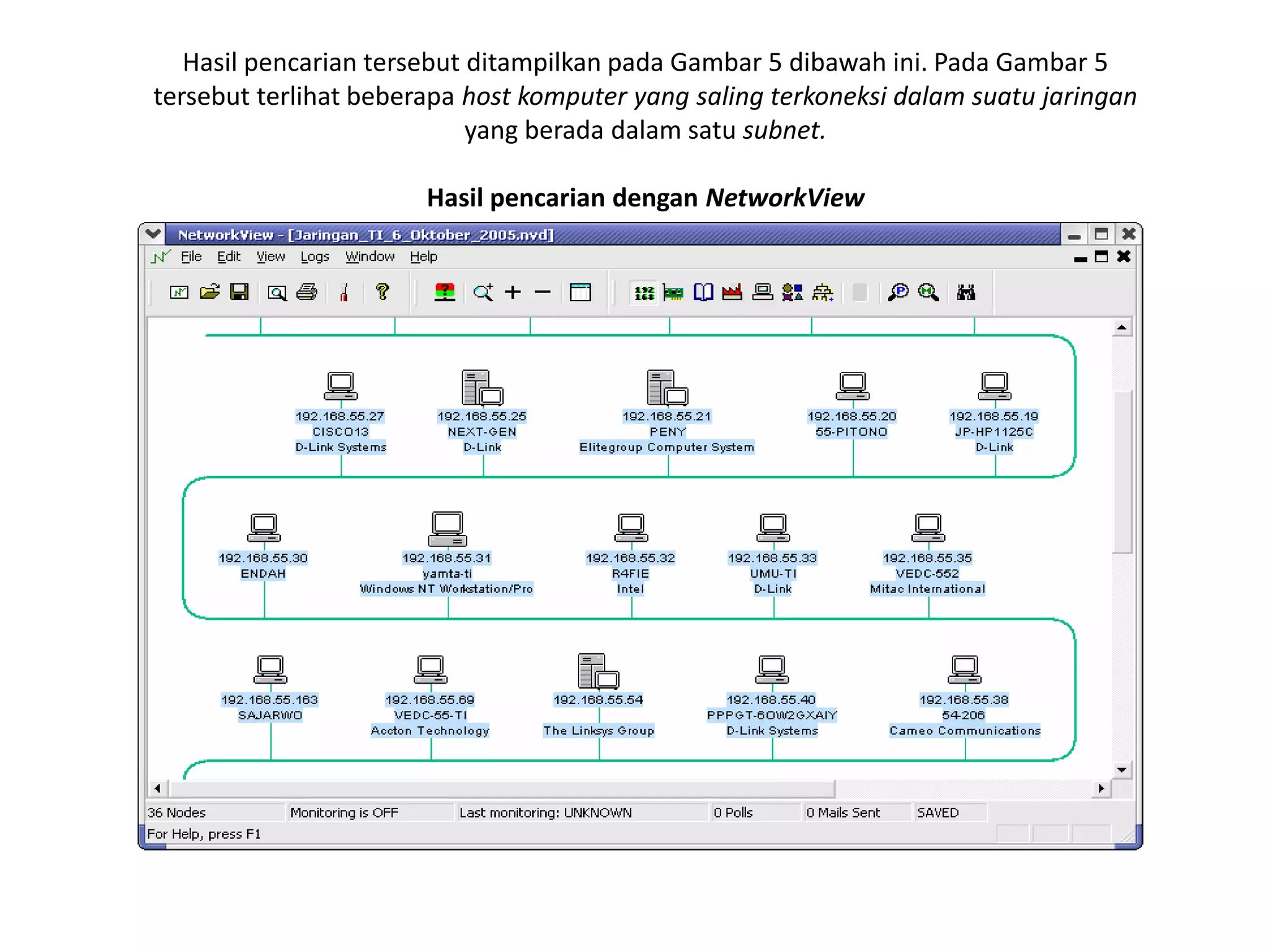 monitoring jaringan dengan networkview | PPTX