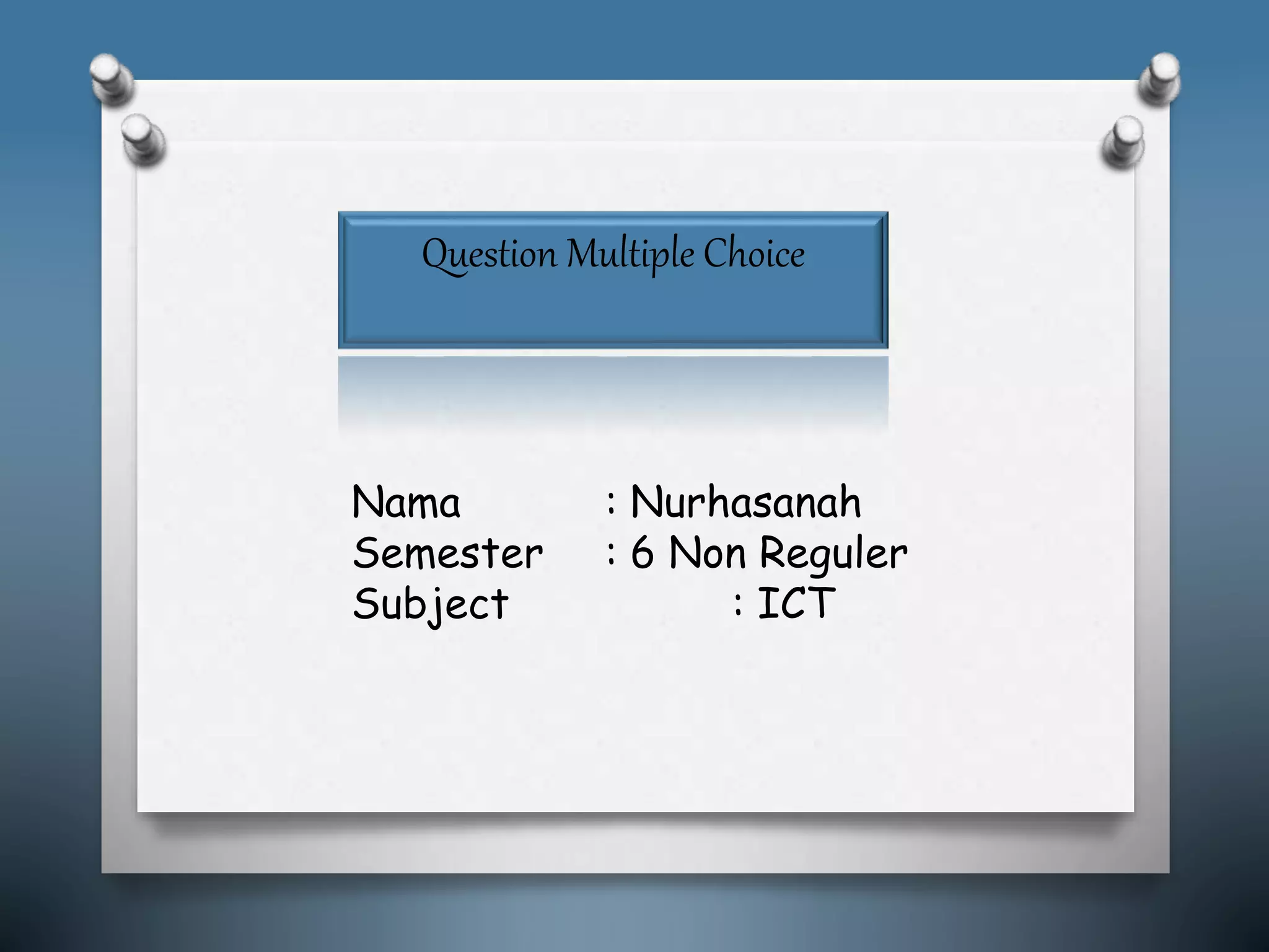 Slide multiple choice | PPTX