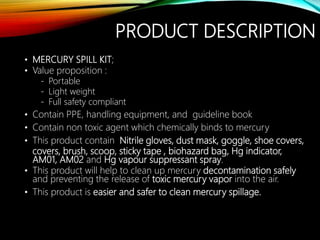 Mercury spillage kit (MERKIT) Slide | PPTX